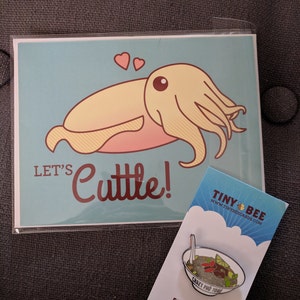 Funny Love or Anniversary Card let's Cuttle Cuttlefish Love Card, for ...