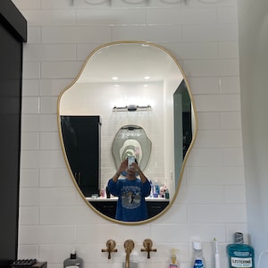 Wavy Mirror, Cloud Mirror, Funky Mirror, Asymmetrical Mirror, Irregular ...