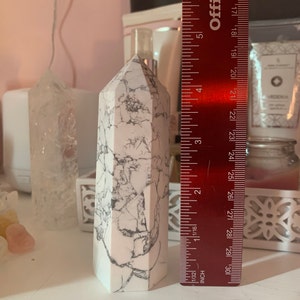 Large White Howlite Crystal Tower - Etsy