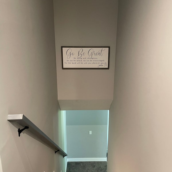 GO BE GREAT Sign, Joshua 1:9, Farmhouse Style Sign, Spiritual Sign ...