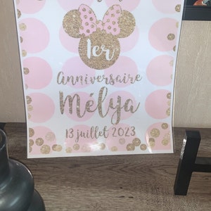 Minnie Mouse Sign Template, Editable Sign Minnie Mouse Poster, Minnie ...
