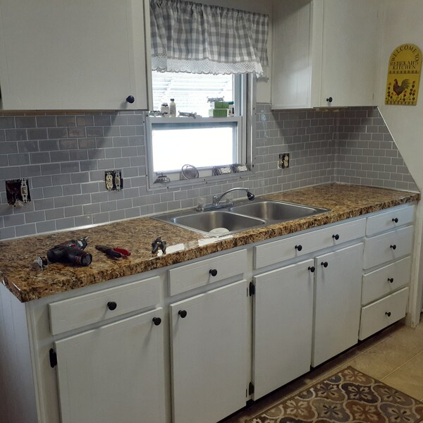 Ez Faux Decor Peel and Stick Kitchen Vinyl Countertop Wrap Self ...