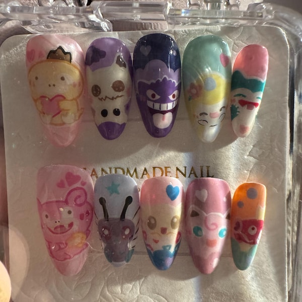 Haute Couture Collection |"pokémon Eevee"/handmade Press on Nails ...