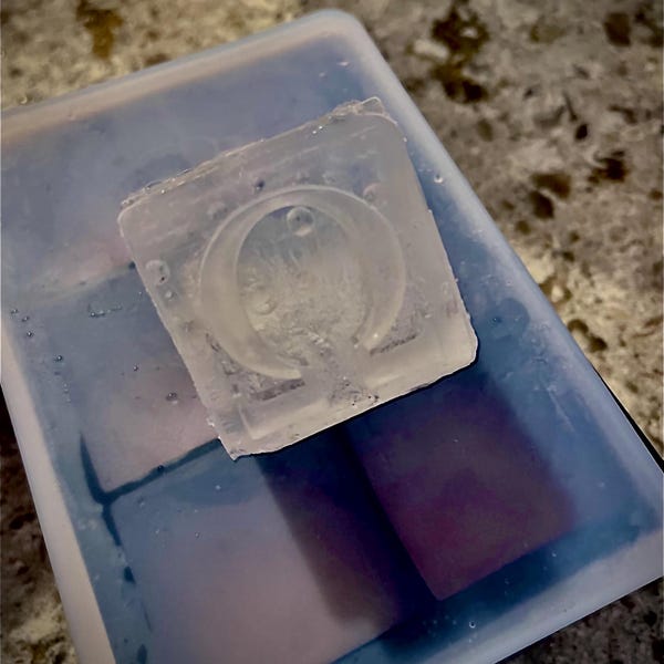 Monogram Whiskey Ice Cubes, Personalized Ice Mold, Custom Silicone Ice ...