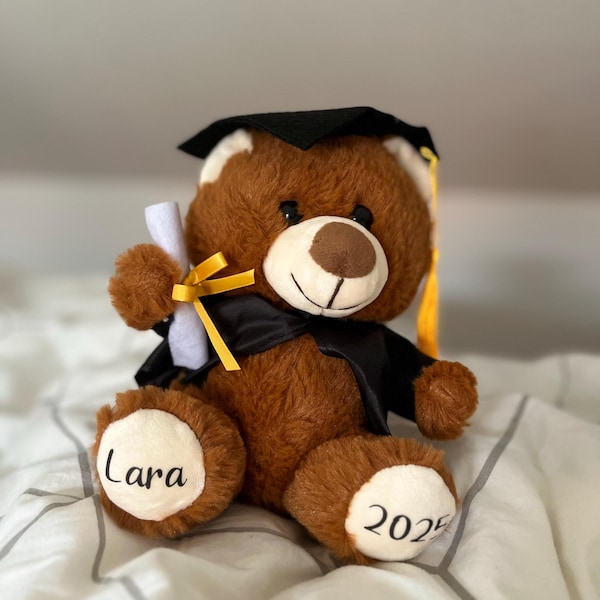Graduation Teddy Bear With Custom School Name, Plush Bear With ...