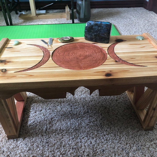 Triple Moon Goddess Altar Table - Etsy