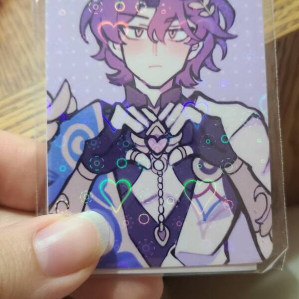 Dr.ratio Aventurine Honkai Star Rail HSR Holographic Heart Photocards ...