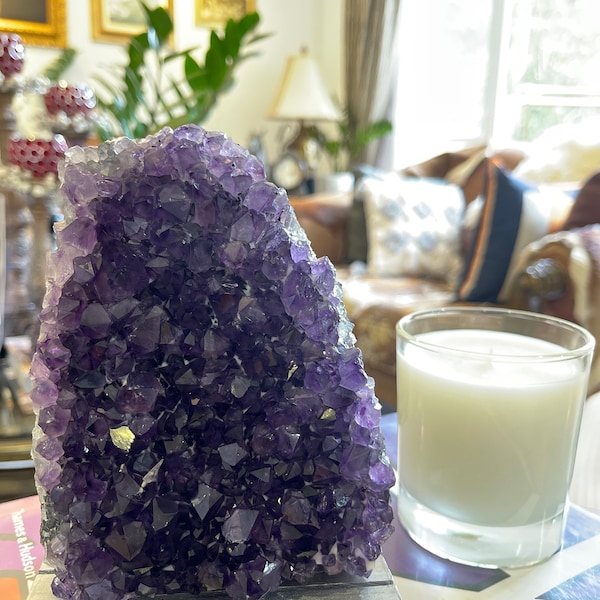 Huge Amethyst Crystal Cluster With Cut Base, 6 to 7 Inches Amethyst - Etsy