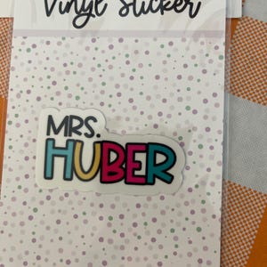 Personalized Teacher Name Sticker, Teacher Pencil Stickers, Teacher ...