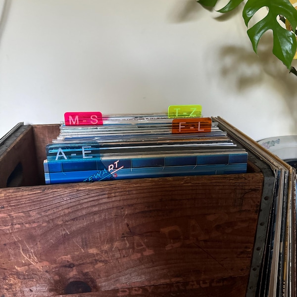 Wide Tab Vinyl Record Dividers | Crate Digging Alphabetical LP ...