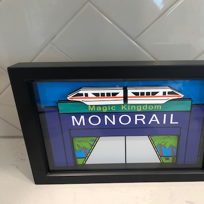 Disney Monorail Sign Epcot Art Magic Kindom Art Walt Disney World 3D ...
