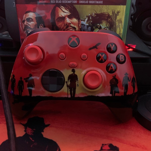 Custom Painted Controller, Western Sunset RDR2 Themed, for Xbox - Etsy