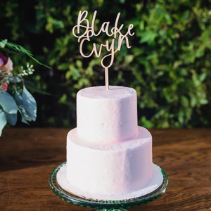 Custom Cake Topper Simple Font Personalized Cake Topper | Etsy