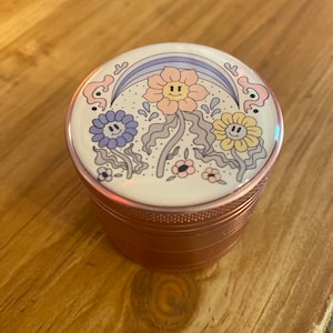 Retro Flower Grinder Floral Herb Grinders Pink Flowers - Etsy