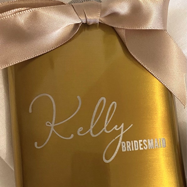 Personalised Ladies Hip Flask, Bridesmaid Gifts, Gift for Her, Maid of ...