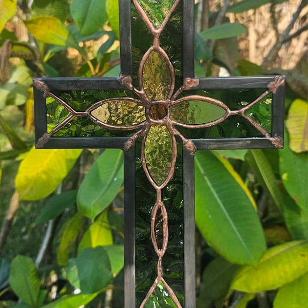 Cute Baby Footprint in a Heart Stained Glass Pattern Christian Symbol ...