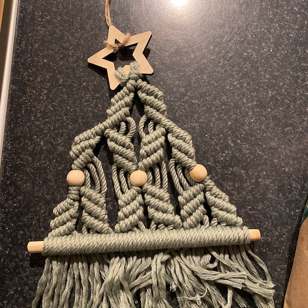 Macrame Christmas Tree, Boho Christmas Decor, Modern Christmas Tree ...