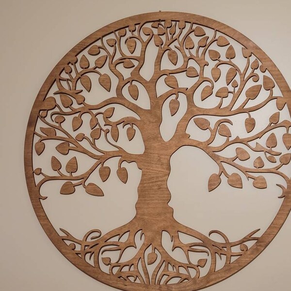 Celtic Tree of Life Wood Wall Art: Rustic Home Decor - Etsy