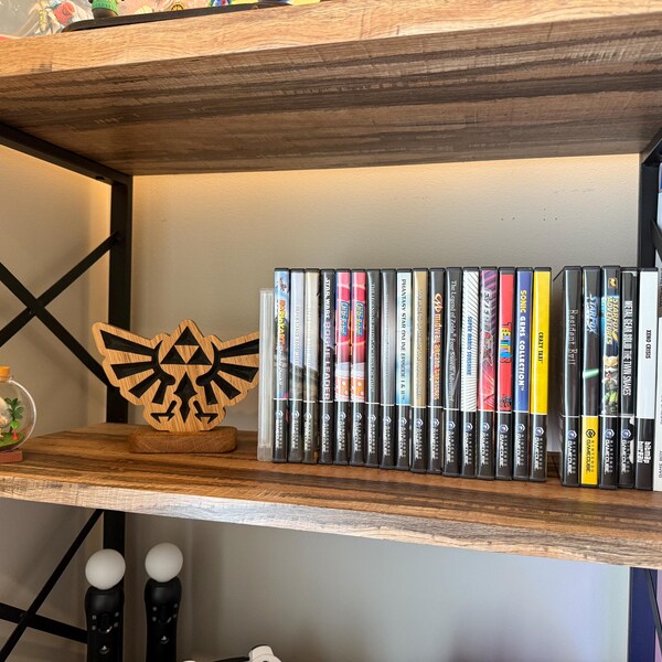 Legend of Zelda Shield Hyrule Crest Triforce Wooden Sign Nintendo ...