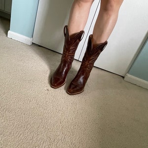 Western Leather Tooled Mules With Cowhide - Etsy