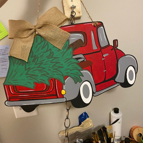 UNFINISHED Christmas Tree Truck Blank / Old Truck Wood Blank/ Unpainted ...