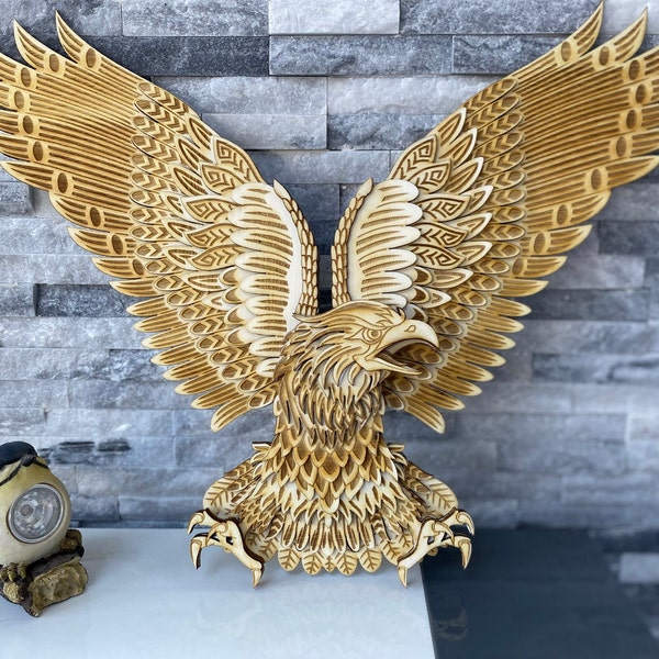 Multilayer Eagle Mandala 10 Layers for Laser and Cutter Machines, Home ...