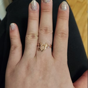 Dopamine Ring Gold, Silver Molecule Ring, Science Ring, Chemistry Ring ...