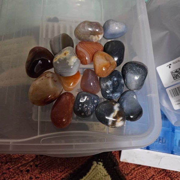 Tumbled Stones Mix - Agates Assorted Lot - Bulk Polished Gemstones ...