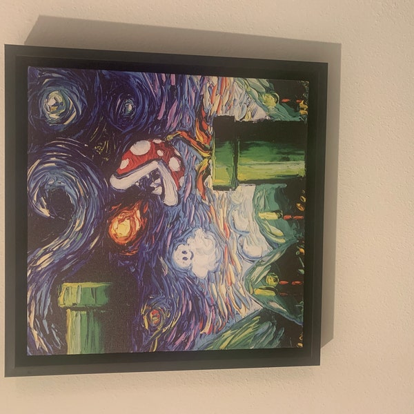 Van Gogh Mario Printed, Van Gogh Canvas Art, Modern Starry Night ...