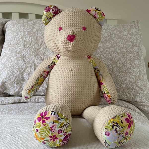Memory Teddy Bear PDF Pattern + Video Sewing Tutorial for Beginners ...