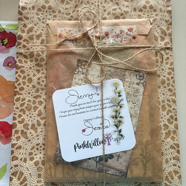 Botanical Book Pages 12 Sheets Coffee Dye - Approx 7.25 X 5" Paper ...