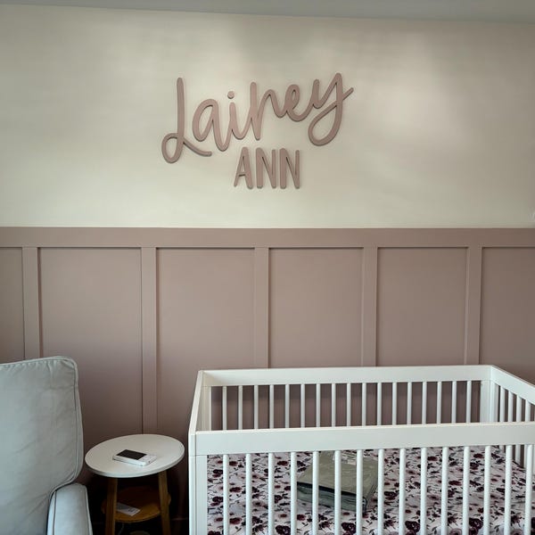 Wooden Name Sign Astronaut 3D Name Sign Wood Outer Space Nursery Decor ...