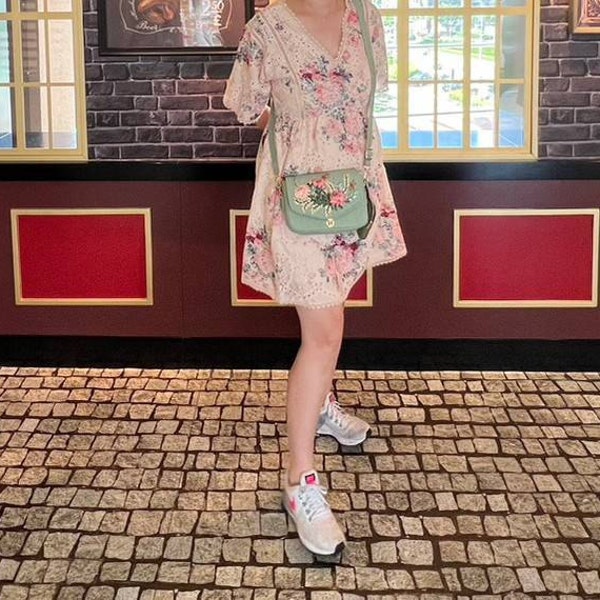 Small Mini Box Bag With Crossbody Strap, Embroidered Mini Box Bag - Etsy