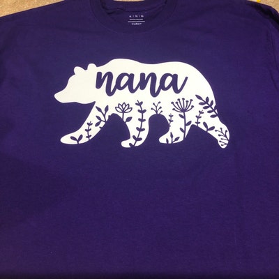 Nana Bear Svg, Floral Nana Bear Svg, Nana Svg, Mothers Day Svg, Bear ...