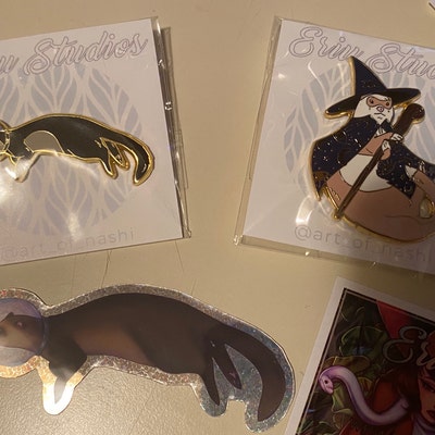 Wizard Ferret Hard Enamel Pin - Etsy