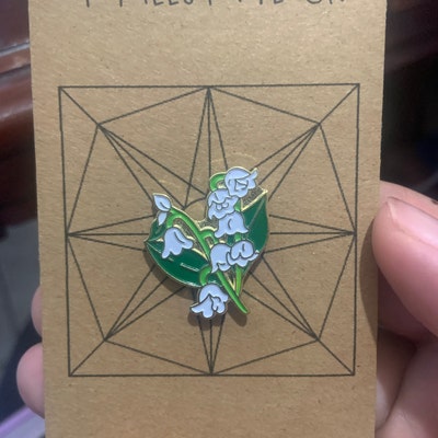 Lily Enamel Pin Badge. Pretty Little Pin Gift - Etsy