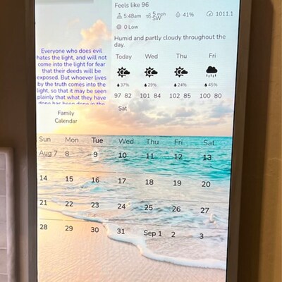 32in Touchscreen Smart Calendar / Smart Home Control Center / Dakboard ...