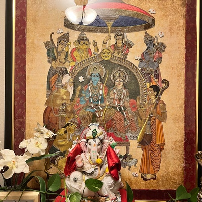 India Wall Art of Kalpataru Tree of Life Embroidery & Needlepoint ...