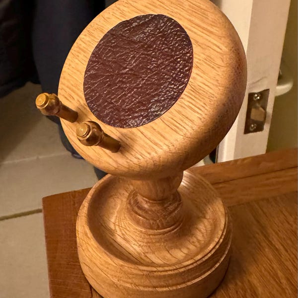 Pocket Watch Stand Dark Oak Hardwood Hanger Wooden Display Wood Holder ...