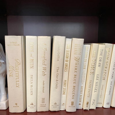 Neutral Books, Beige, Cream, Ivory, Tan Decorative Books, Decorative ...