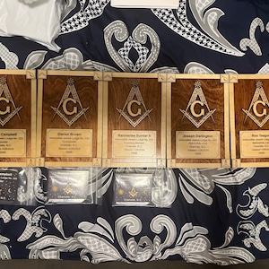 Masonic Past Master Plaque Custom Wood Engraved - Etsy