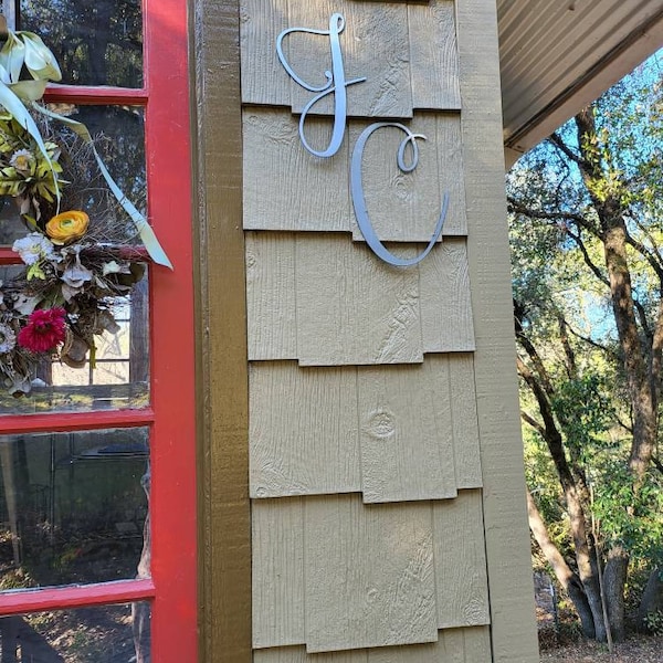 Script Letters / Monogram / Metal Signs / Rustic Sign / Wall Art / Wall ...