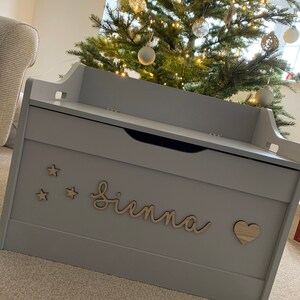 Personalised Toy Box Soft Grey | Etsy UK
