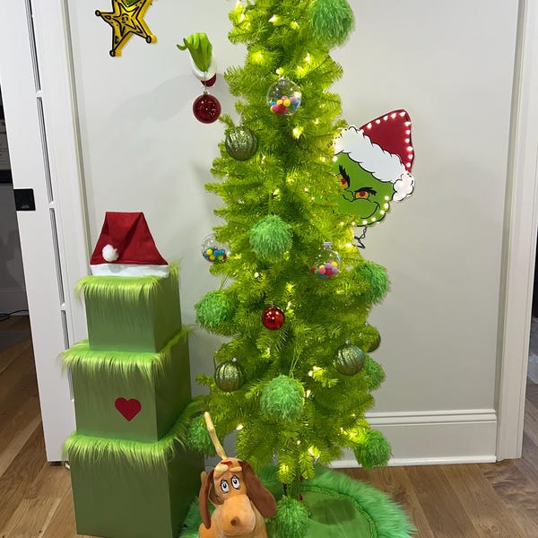 3D Printed Grinch Star Christmas Tree Topper - the Original - Etsy