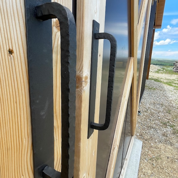 Wrought Iron Rustic Door Handle. Hand Forged Drawer Handle. Door Pull ...