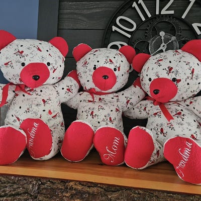 Memory Bear Pattern, Keepsake Bear Sewing Pattern, Teddy Bear, Stuffed ...