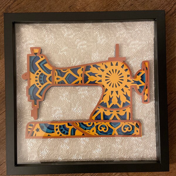 SEWING MACHINE ,3D Mandala ,4 Layers, Svg and Eps Files , Digital ...