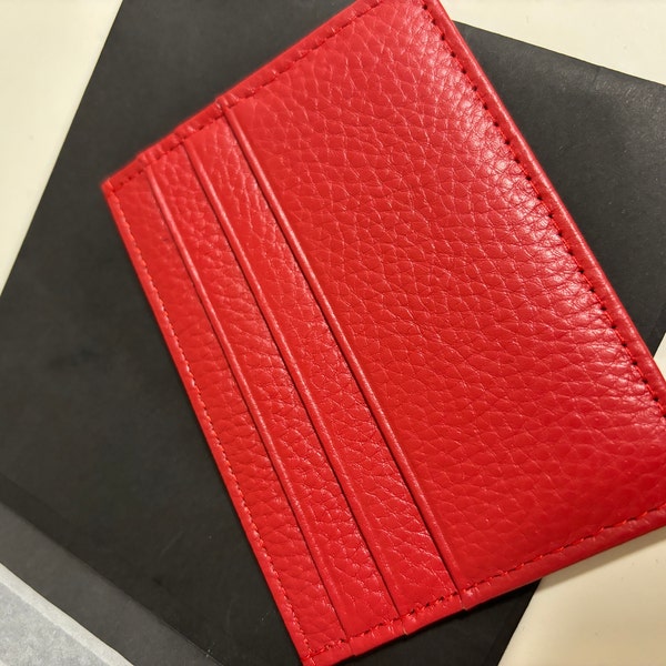 Slim Fine Leather Card Holder, Our Complete Range of Colours, Real ...