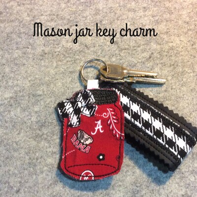 DIGITAL ITEM Mason Jar Key Fob AND Snap Tab Keychain Bow - Etsy