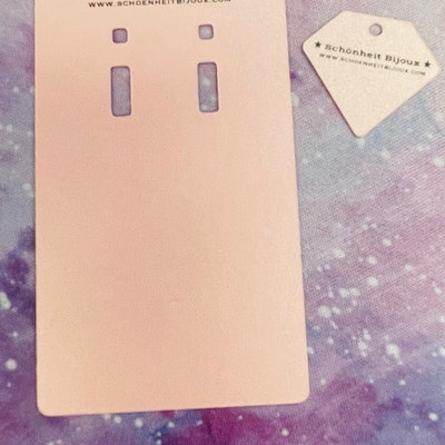 Custom Earring Cards 24 SIZES Jewelry Display Your Logo Personalized ...